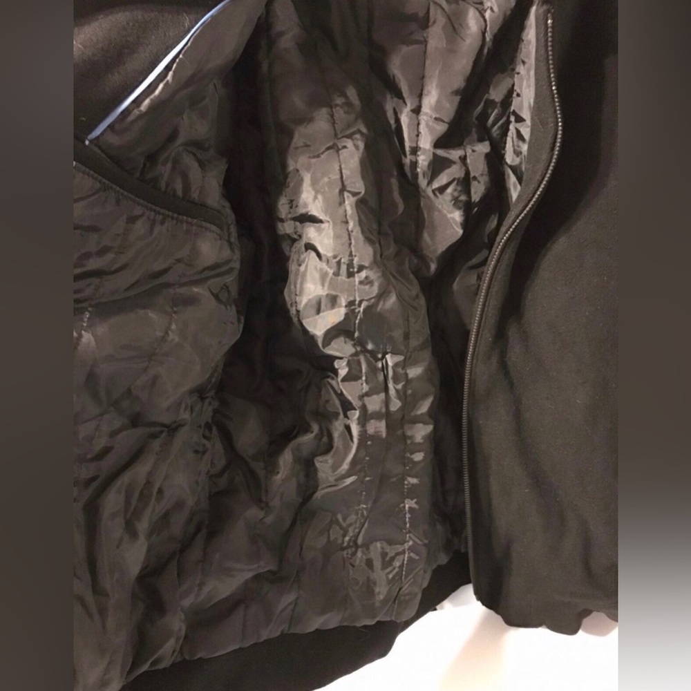 Gap Zip Up Wool Blend Winter Black Jacket Men Size La… - Gem